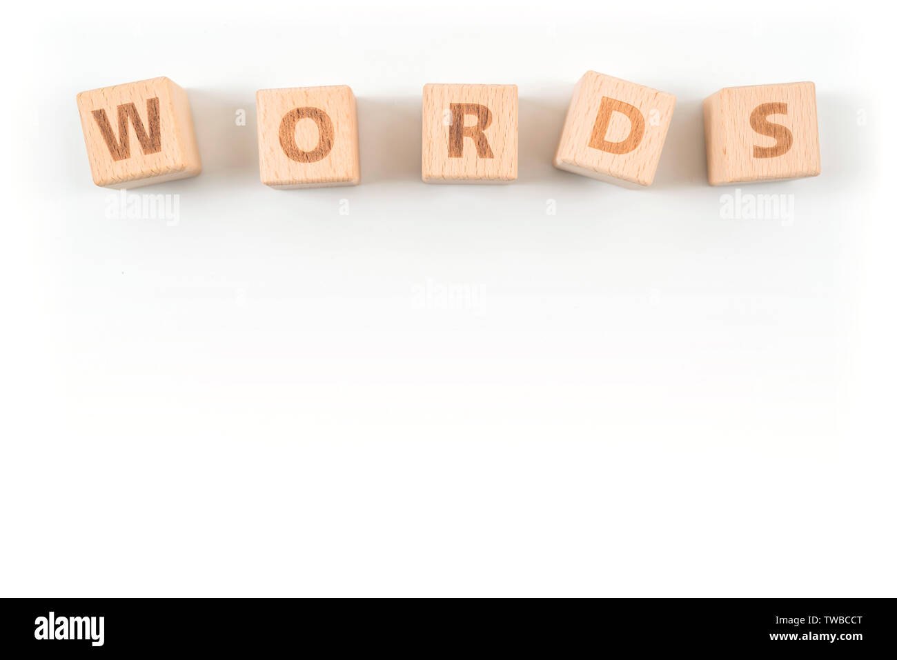 Words wooden blocks of business concept isolated on white background ...