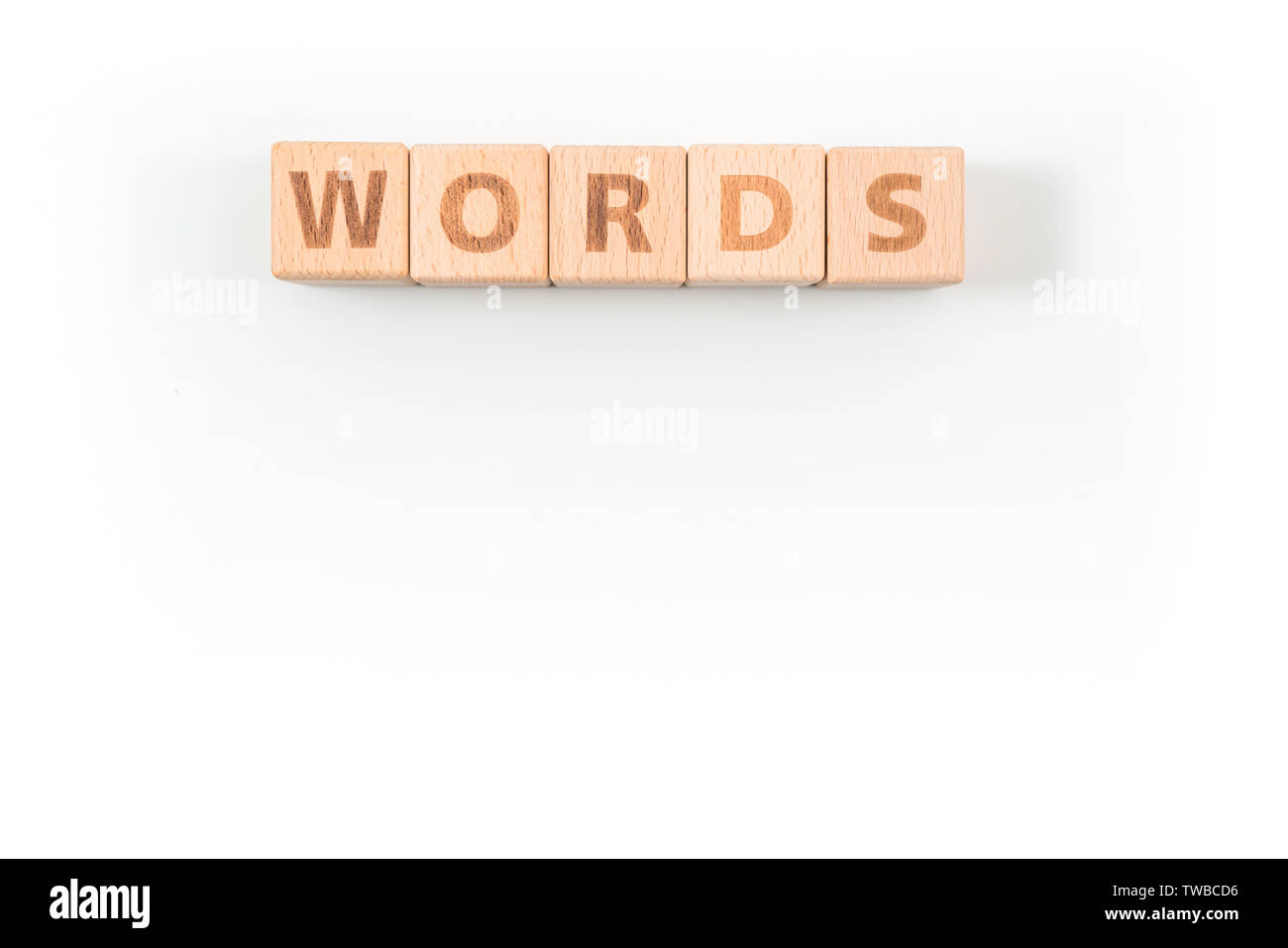 Words wooden blocks of business concept isolated on white background ...