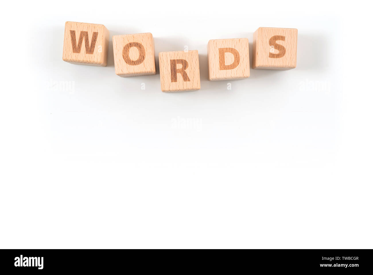 Words wooden blocks of business concept isolated on white background ...
