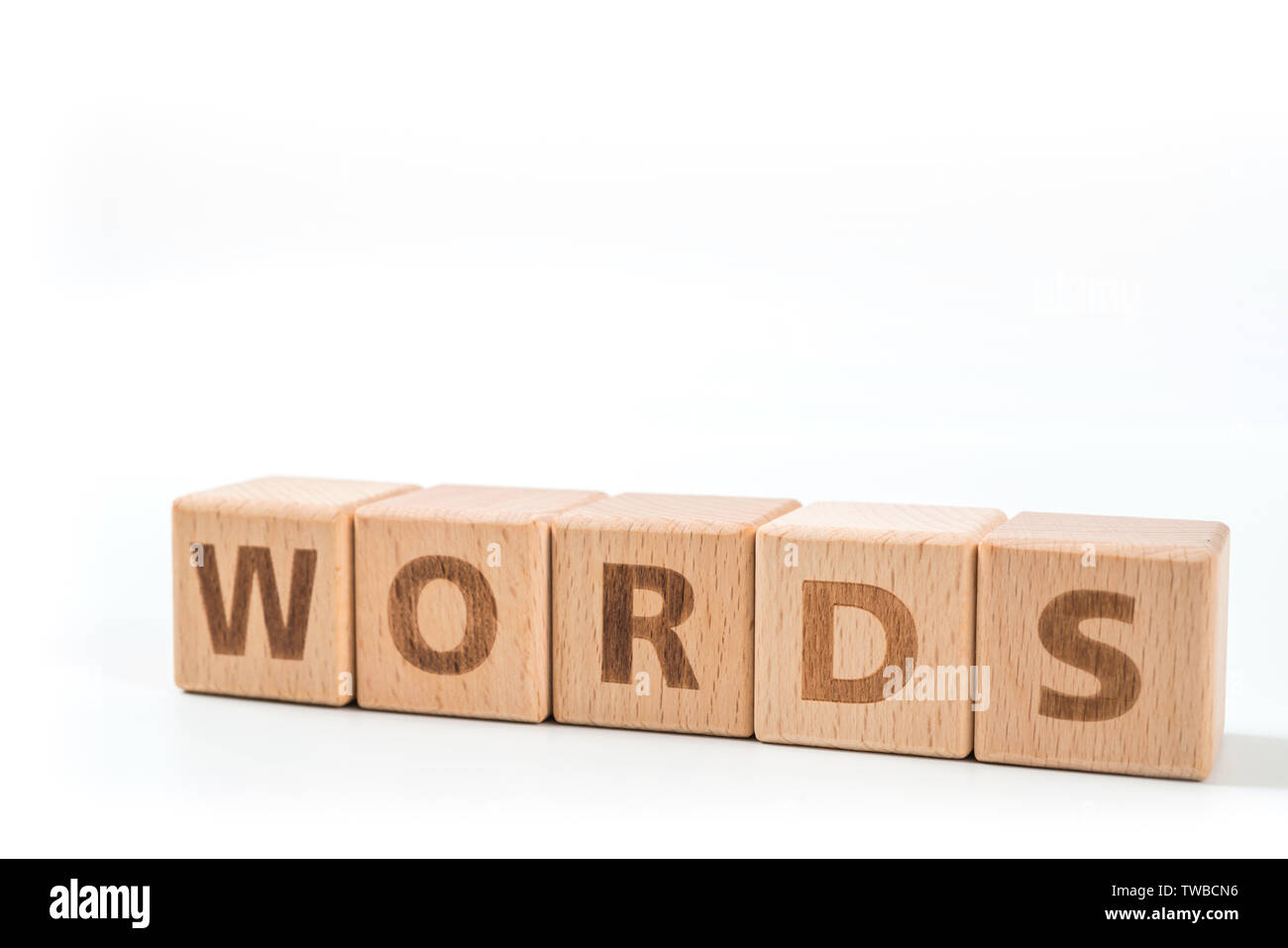 Words wooden blocks of business concept isolated on white background ...