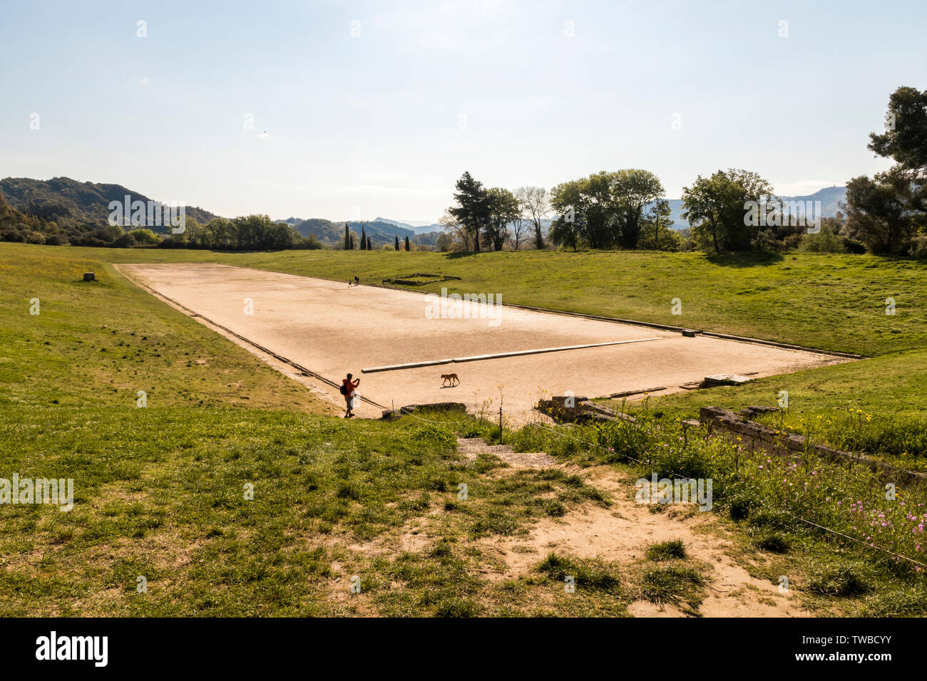 Olympia, Greece. The ancient stadium of the Olympic Games of the ...