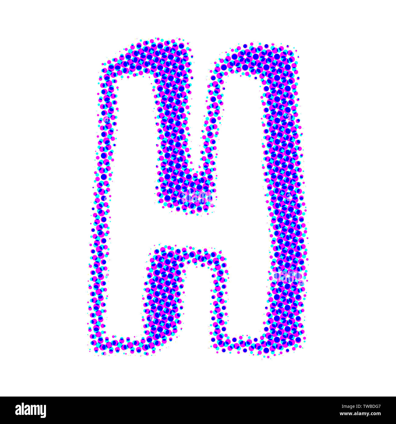 Letter H from points with shadows Stock Photo - Alamy