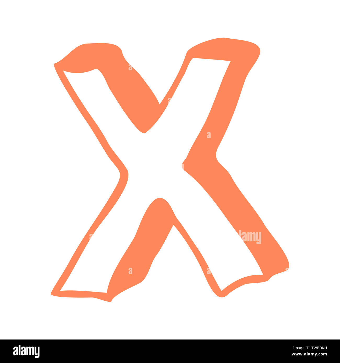 Capital color letter X Stock Photo - Alamy