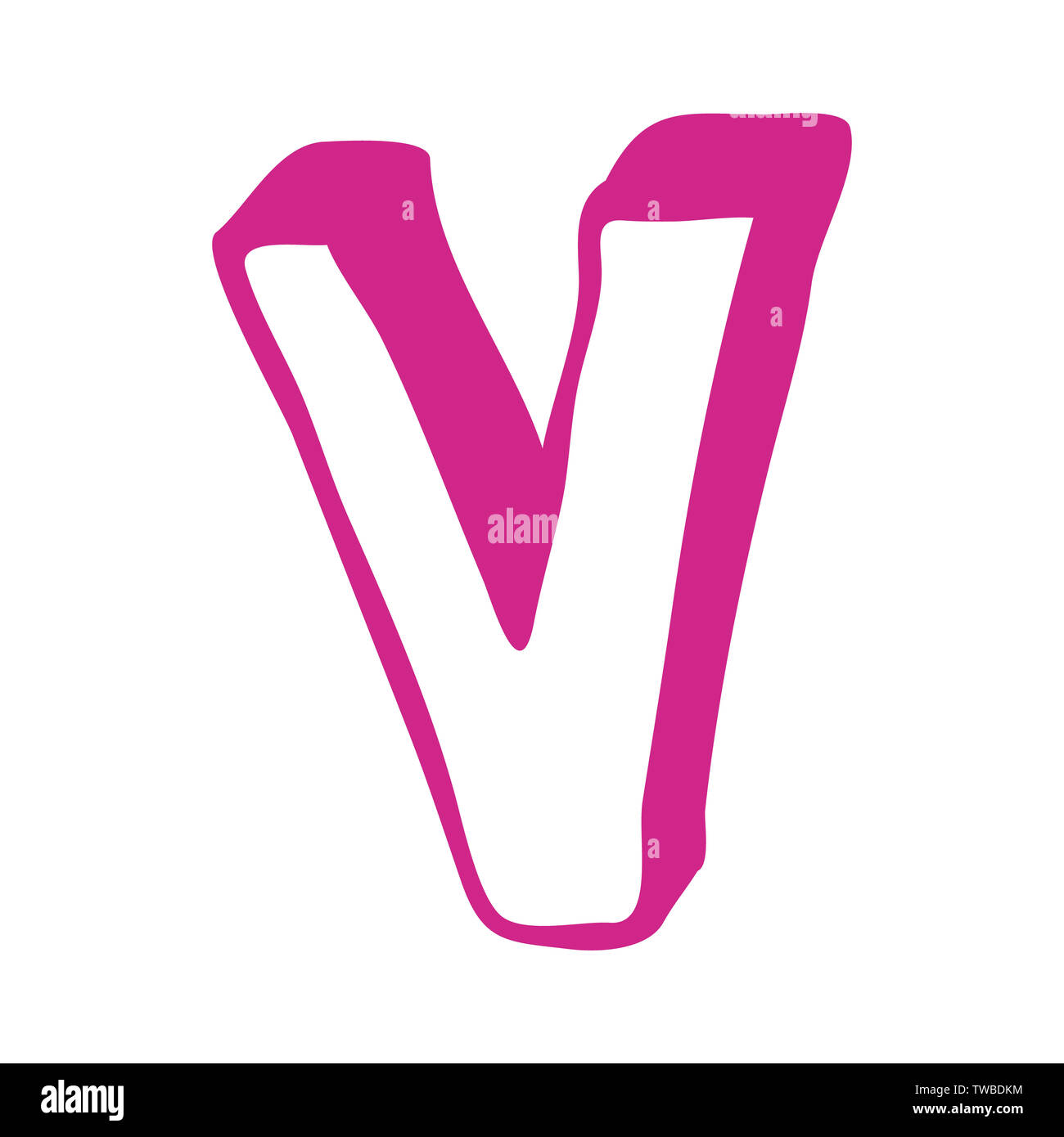 Capital color letter V Stock Photo - Alamy