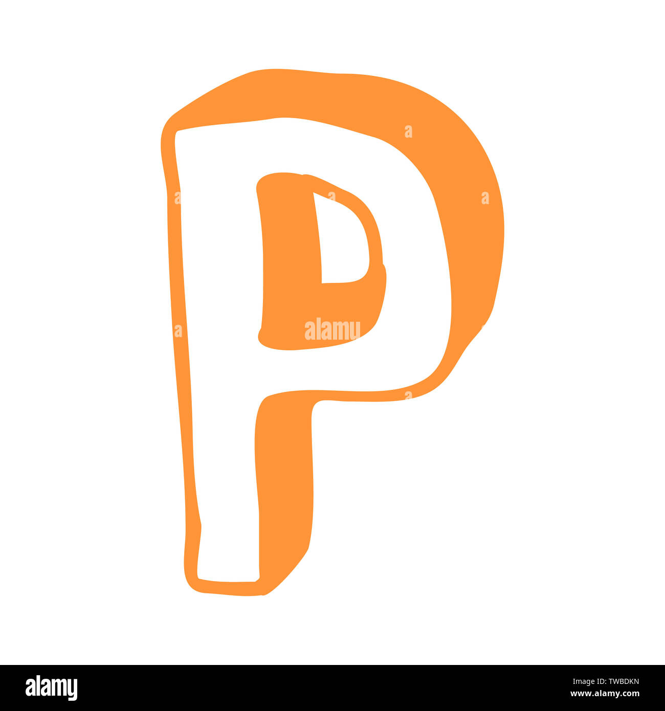 Capital color letter P Stock Photo - Alamy