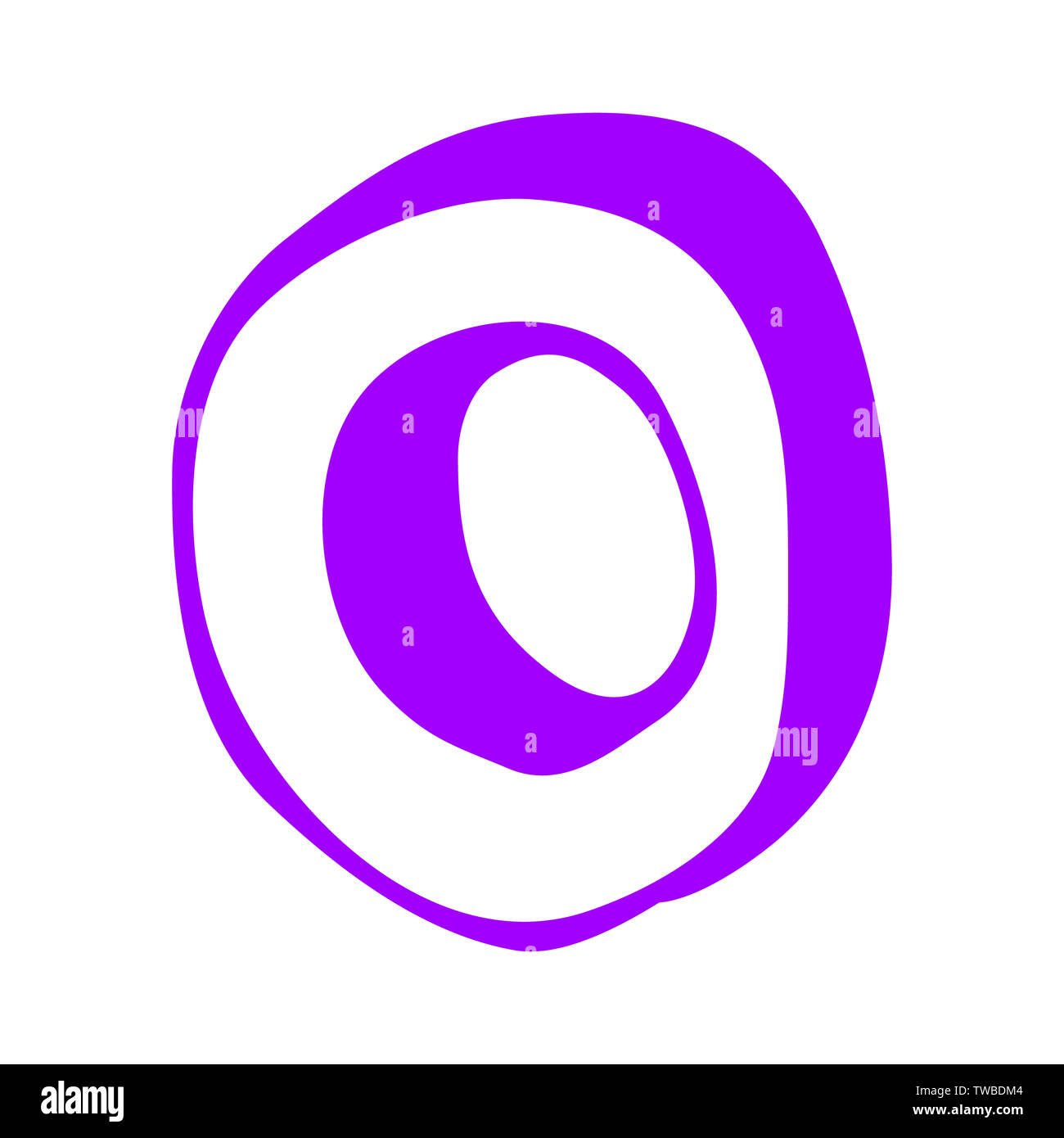 Capital color letter O Stock Photo - Alamy