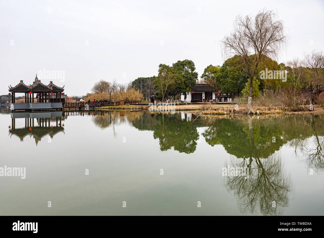 The 2019 Spring Festival was photographed in the Shajiabang Reed Scenic ...
