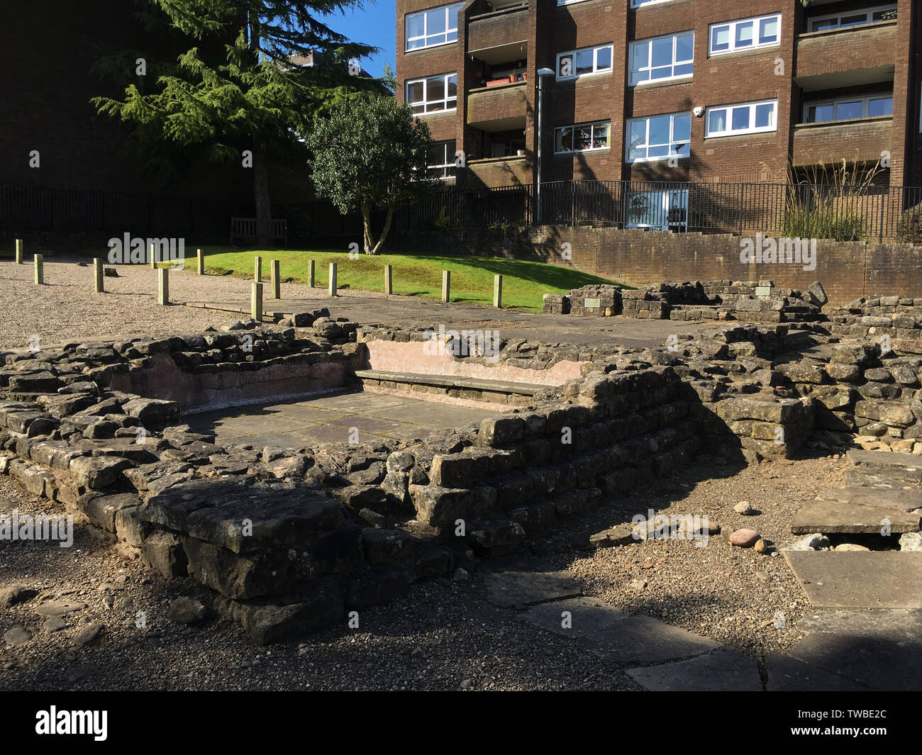 Roman Empire bath house in Bearsden, in Glasgow, Scotland Stock Photo ...