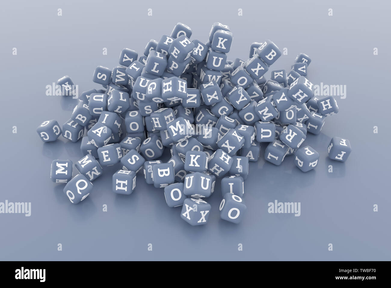 CGI geometric, bunch of ABC character symbol or sign, for design ...