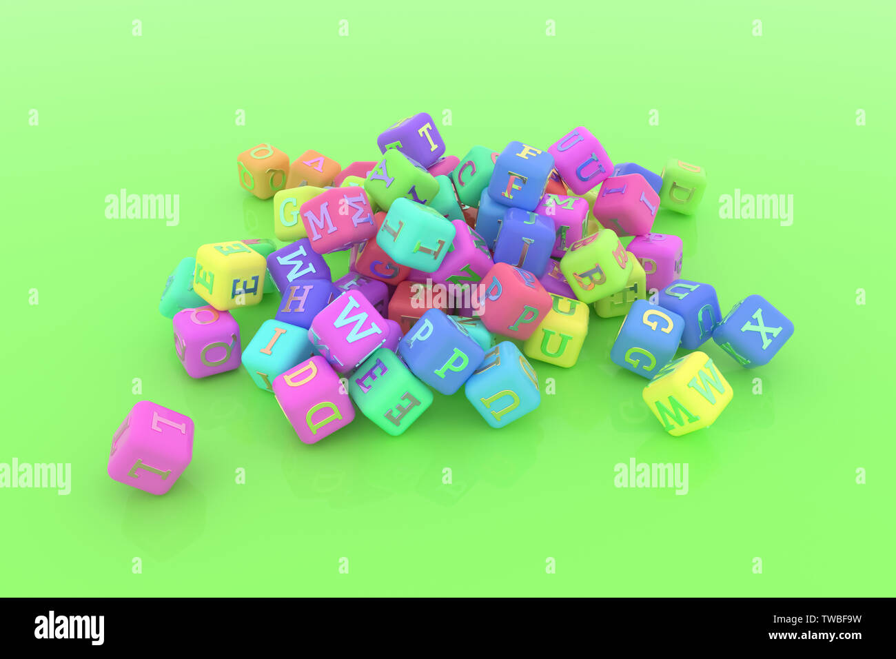 CGI geometric, bunch of ABC character symbol or sign, for design ...