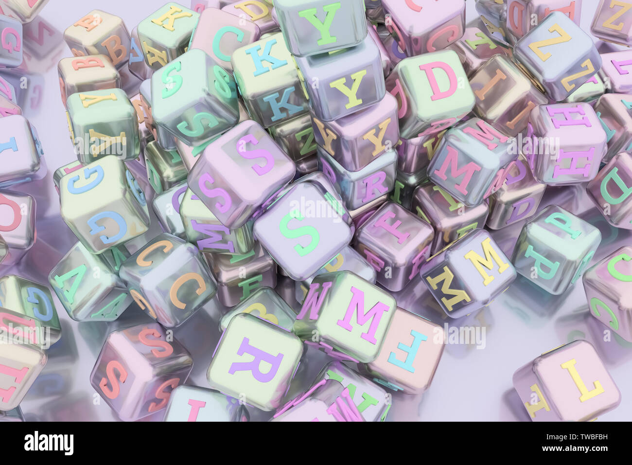 Background abstract, bunch of ABC character symbol or sign CGI ...