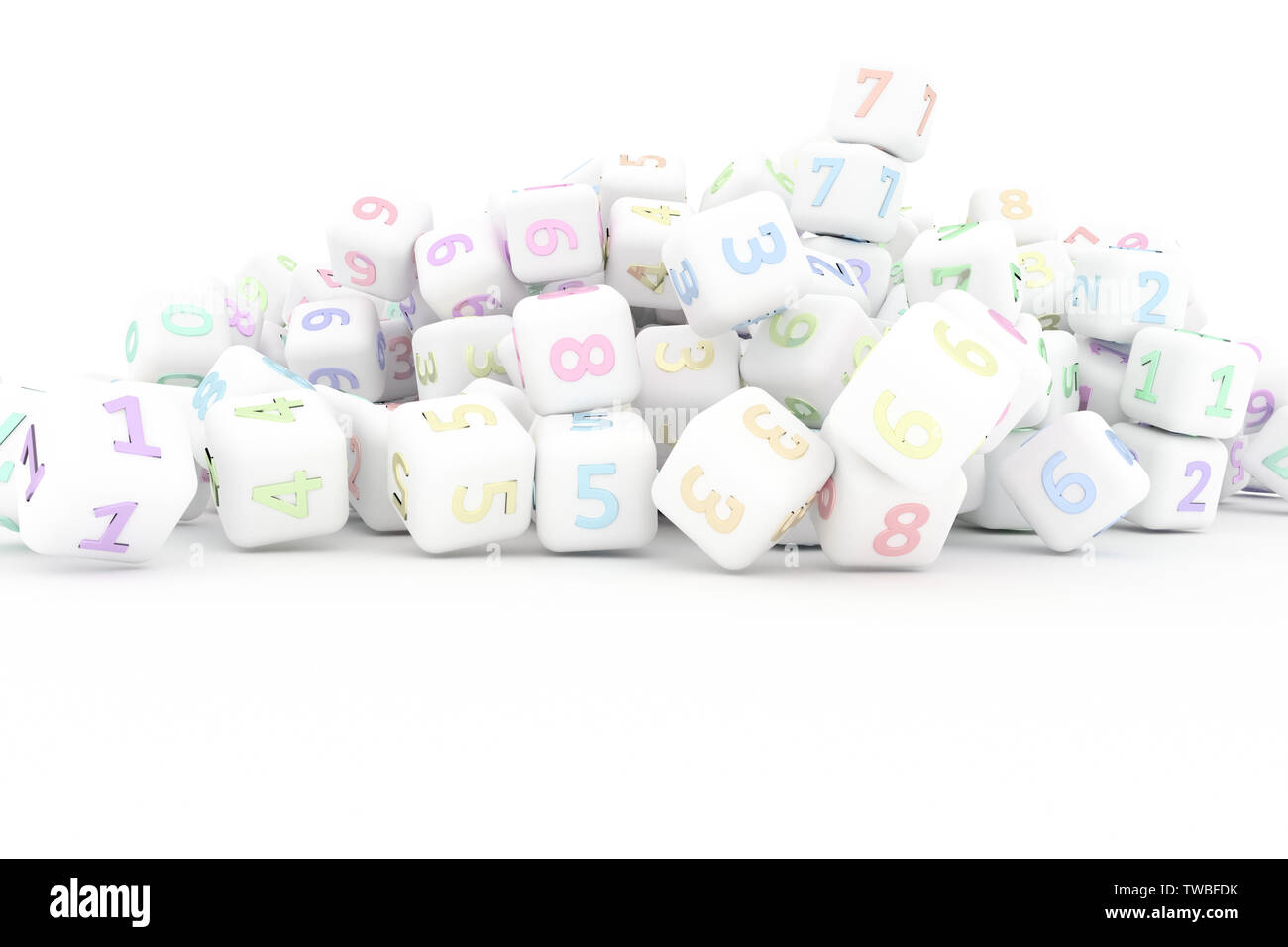 Symbol or sign, bunch of number character, CGI geometric. For graphic ...