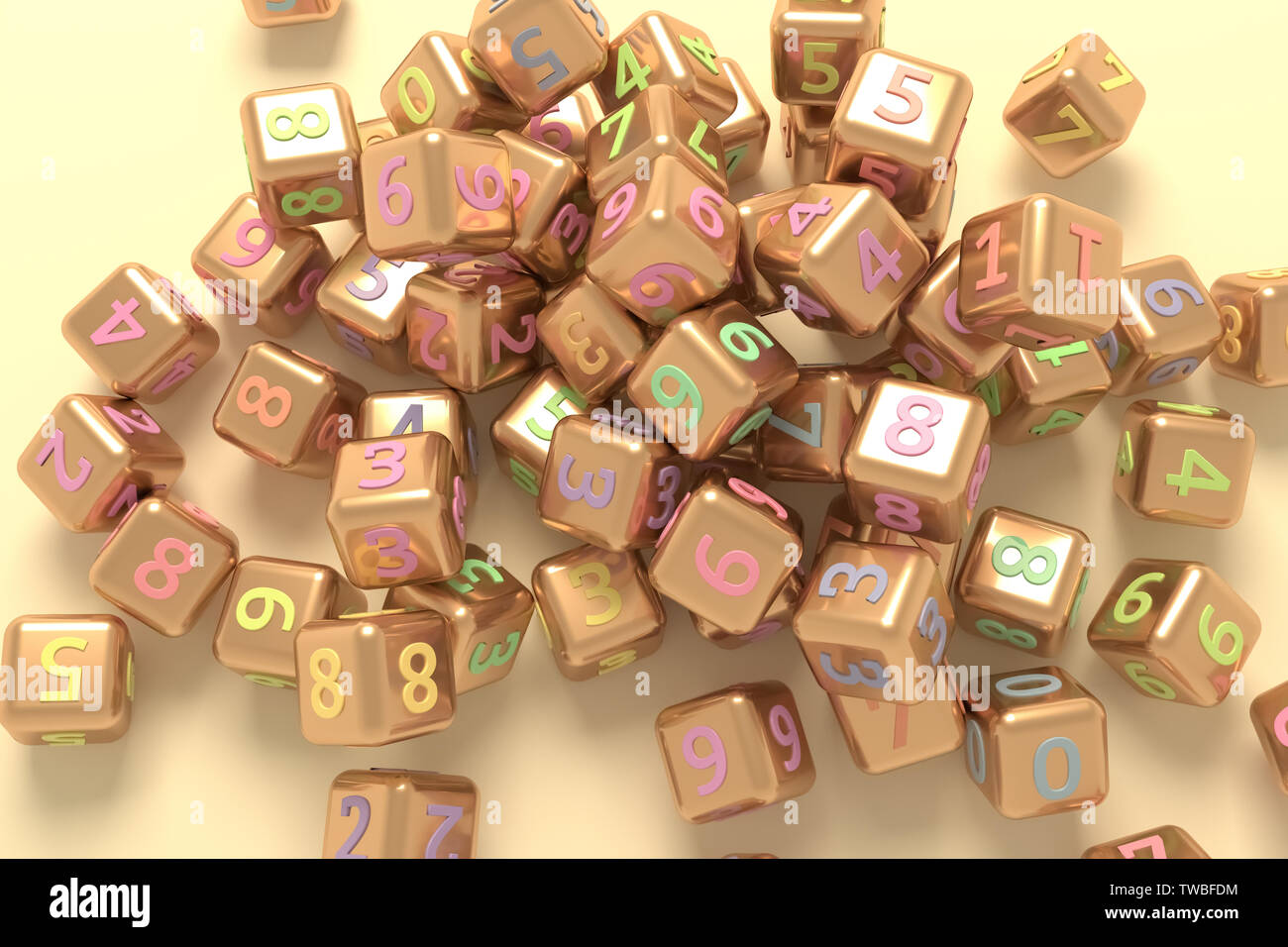 CGI geometric, bunch of number character symbol or sign, for design ...