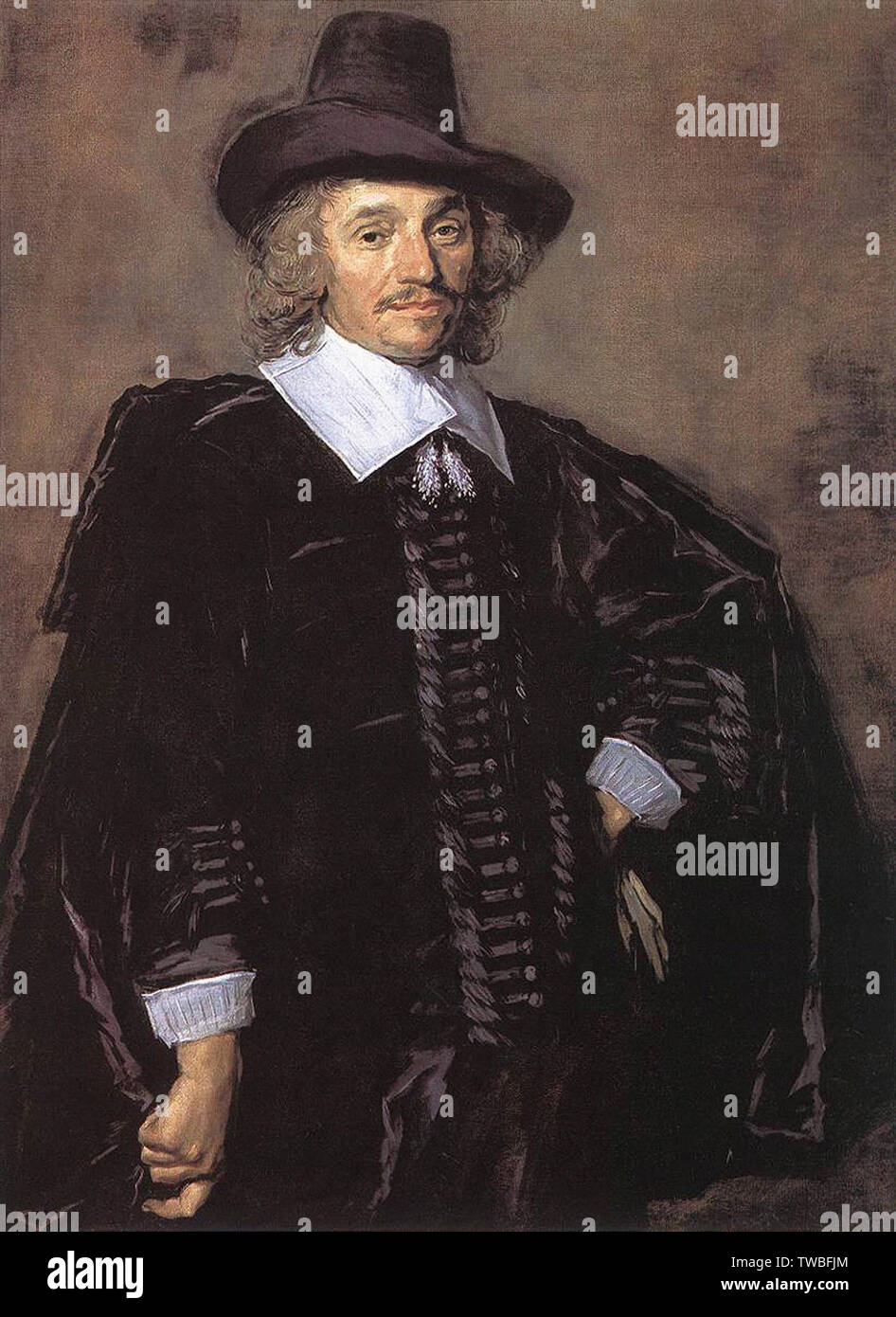 Franz Hals - Portrait Man 1650 Stock Photo - Alamy