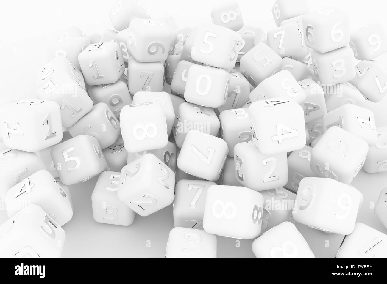 Abstract symbol or sign bunch of number character, CGI geometric, for ...