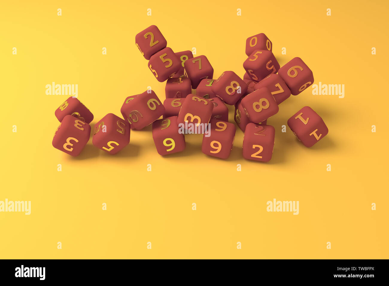 CGI geometric, bunch of number character symbol or sign, for design ...