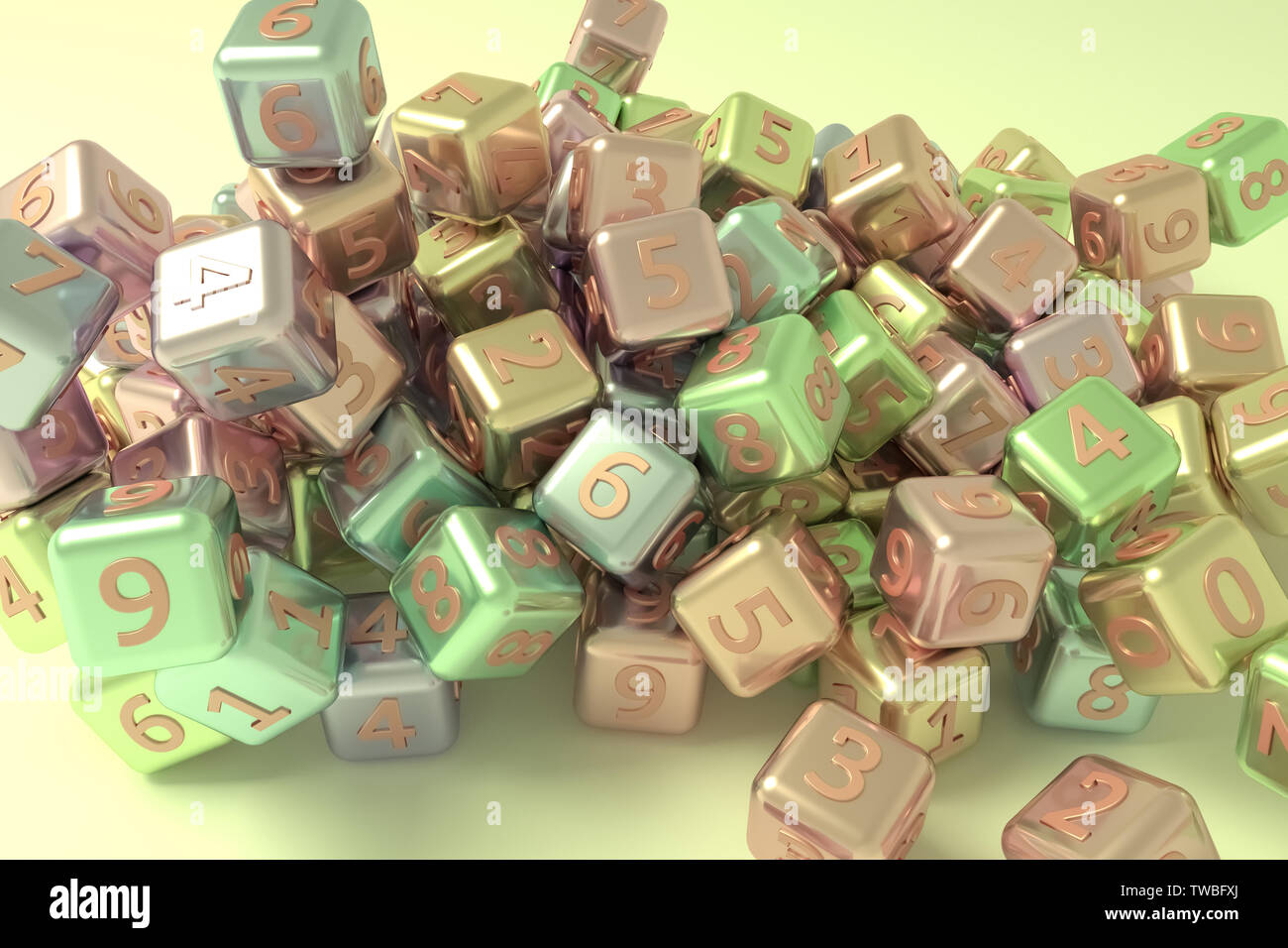 CGI geometric, bunch of number character symbol or sign, for design ...