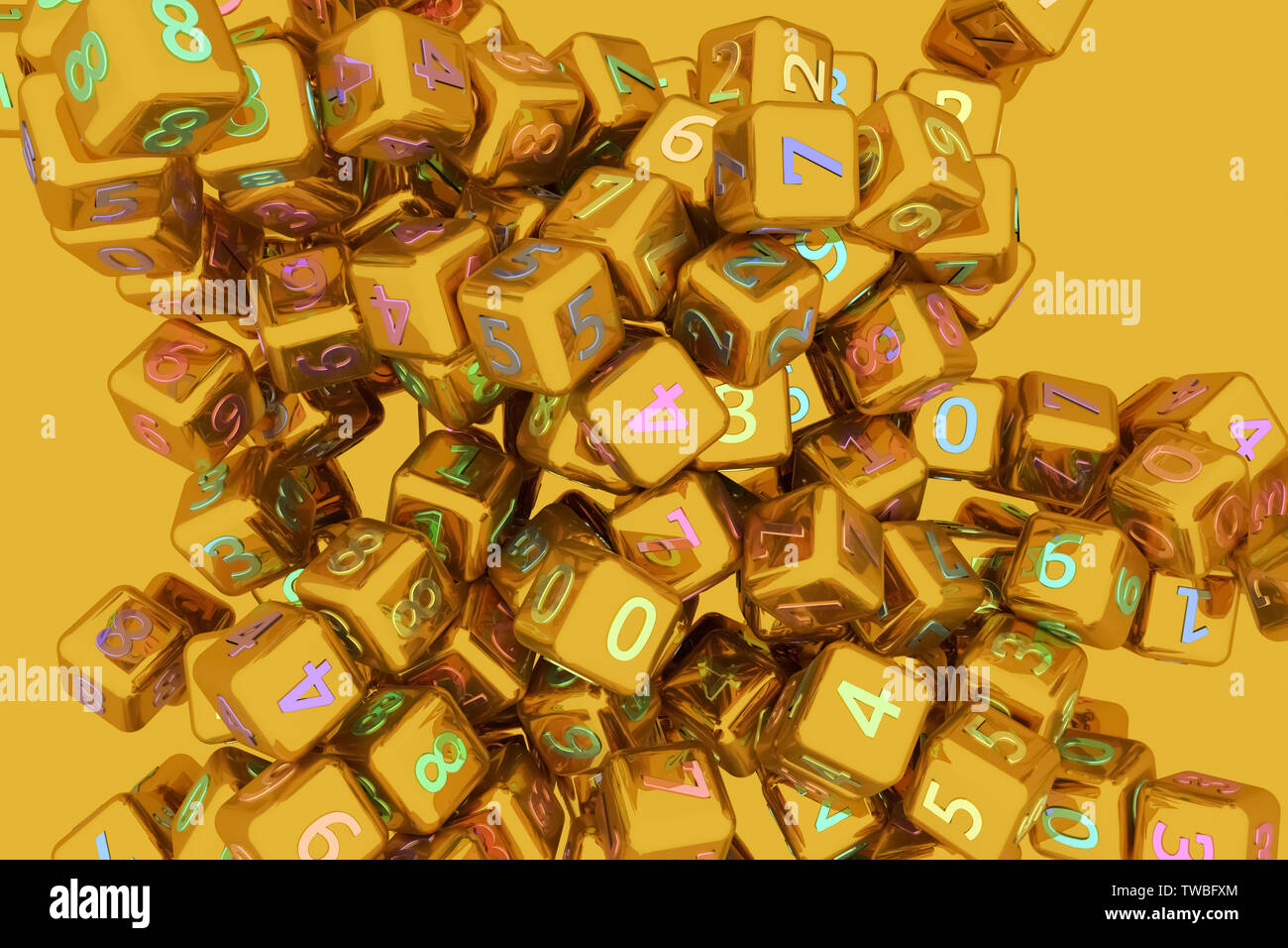 CGI geometric, bunch of number character symbol or sign, for design ...