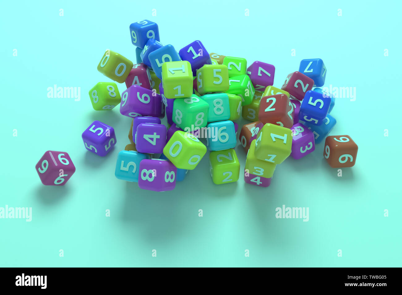 CGI geometric, bunch of number character symbol or sign, for design ...