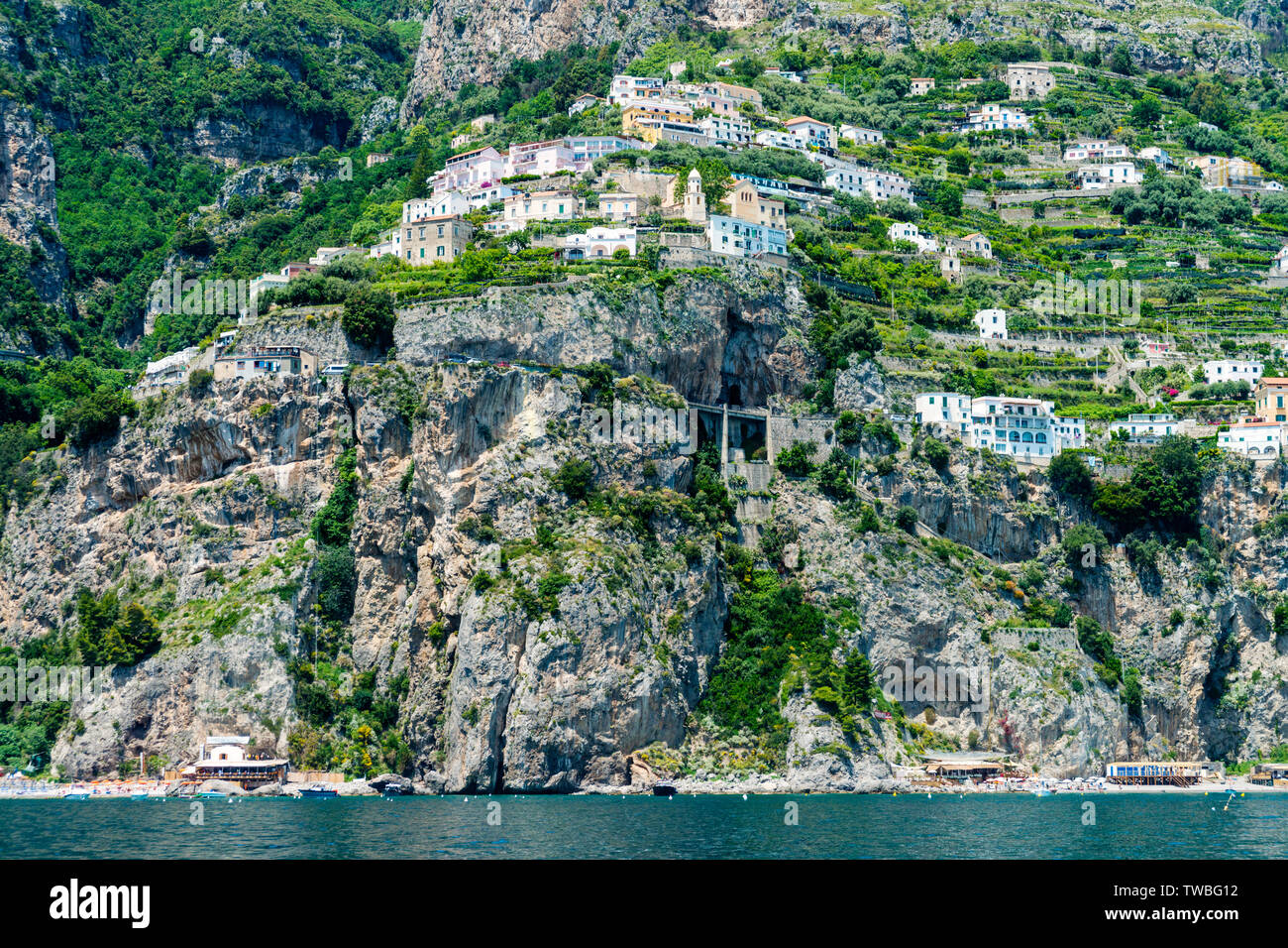 Spectacular cliffs on the Amalfi Coast, Italy Stock Photo - Alamy