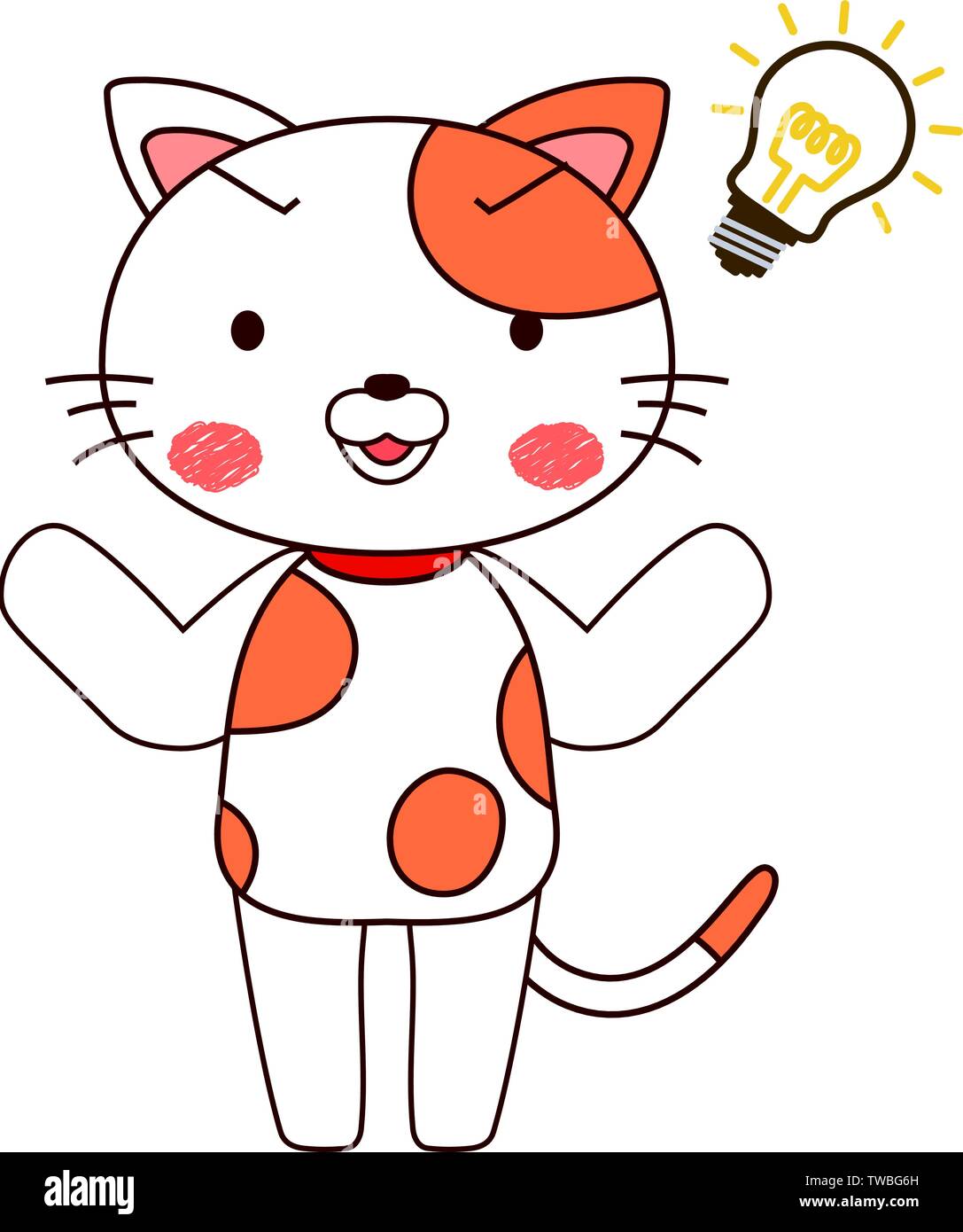 This is an illustration of Full-length illustration of the cute brown ...