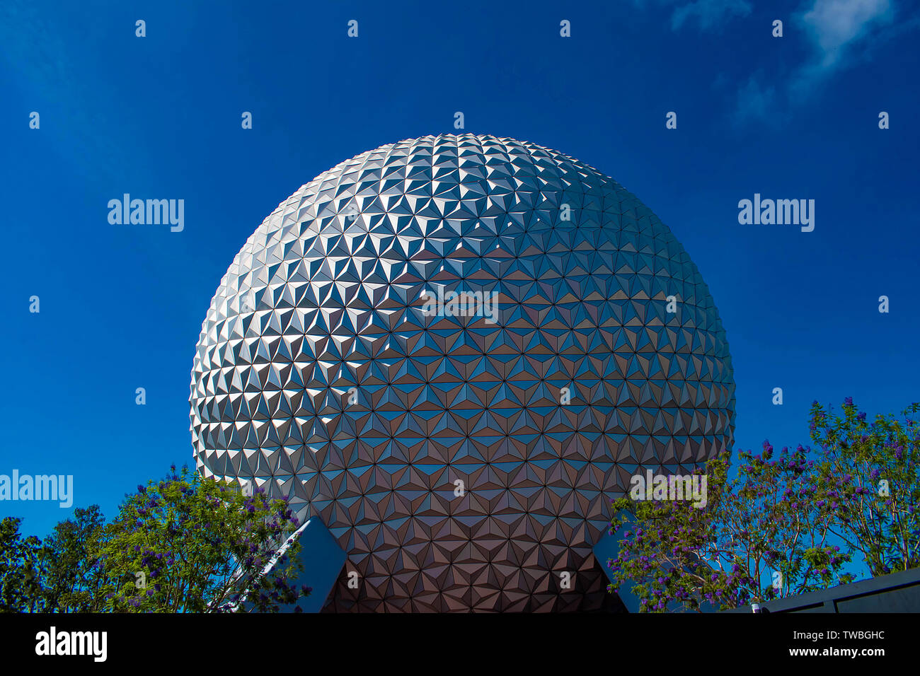 Orlando, Florida. June 03, 2019.Top view of d sphere Spaceship Earth ...