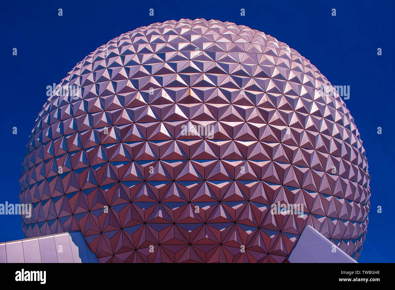 Orlando, Florida. June 03, 2019.Top view of d sphere Spaceship Earth ...