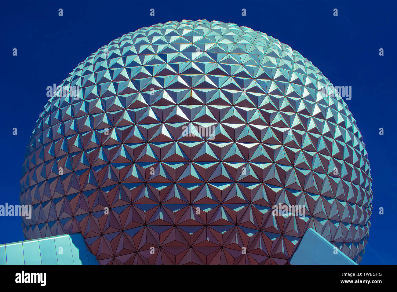 Orlando, Florida. June 03, 2019.Top view of d sphere Spaceship Earth ...
