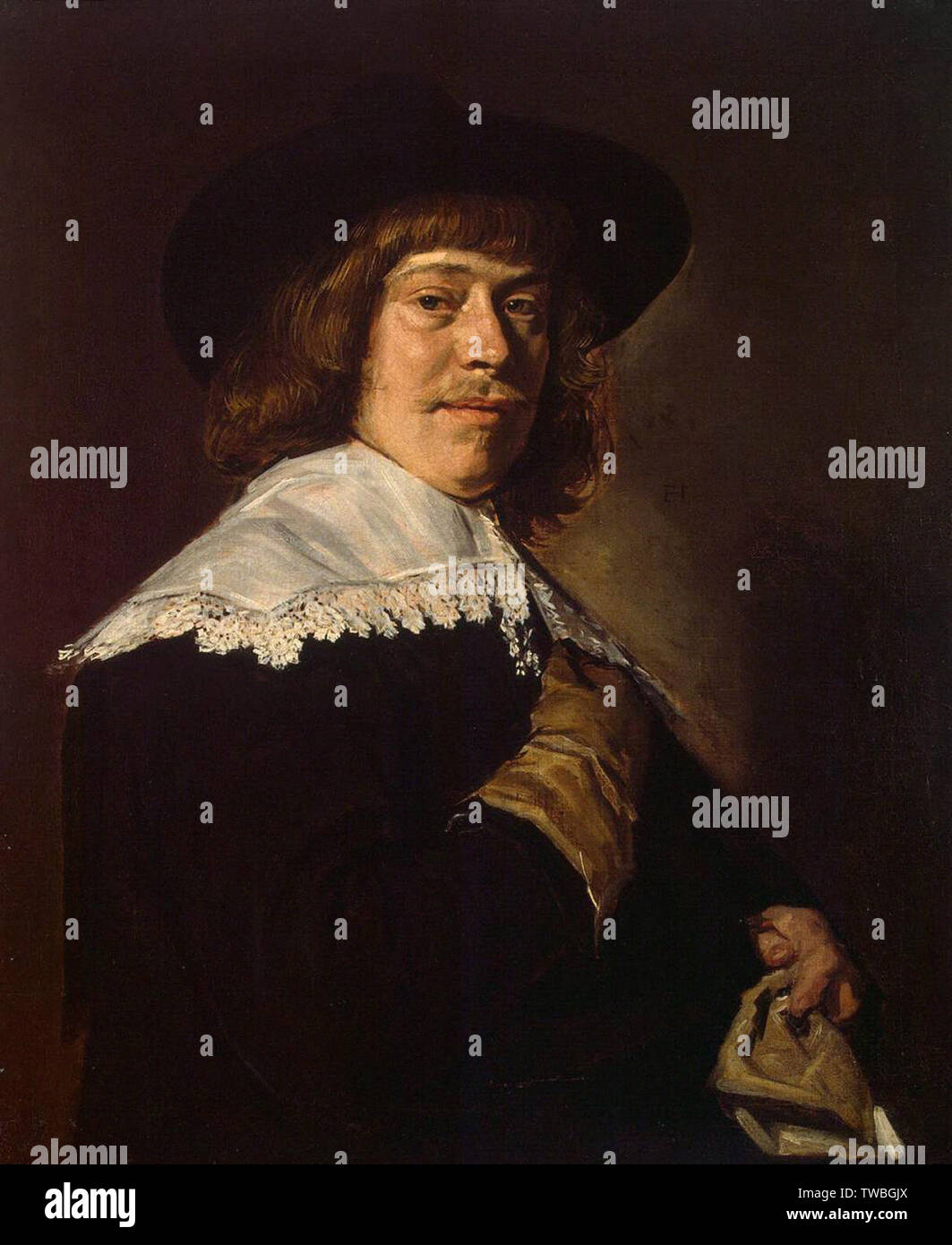 Franz Hals - Portrait Young Man With Glove C 1640 Stock Photo - Alamy