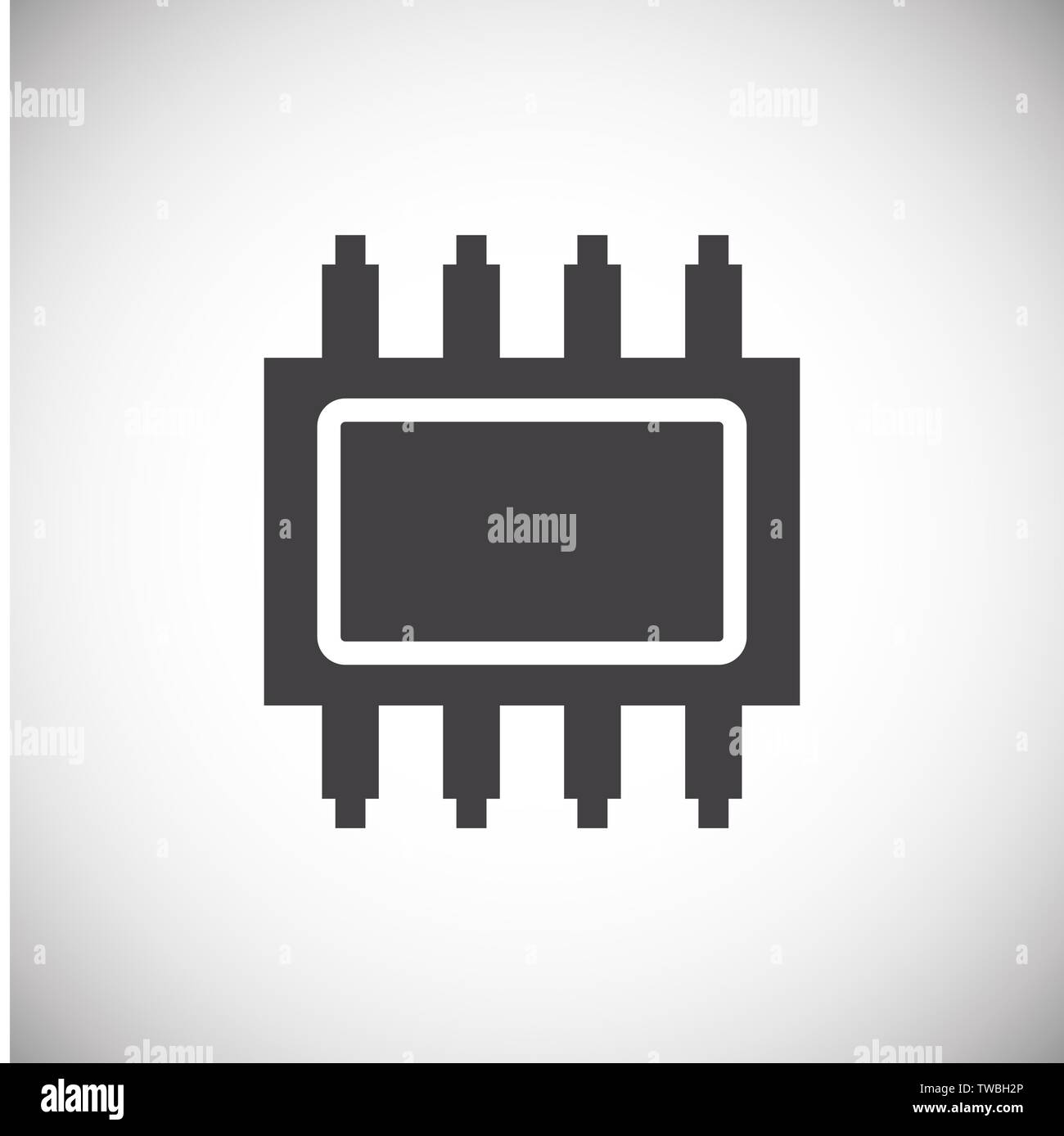Computer chip related icon on background for graphic and web design ...