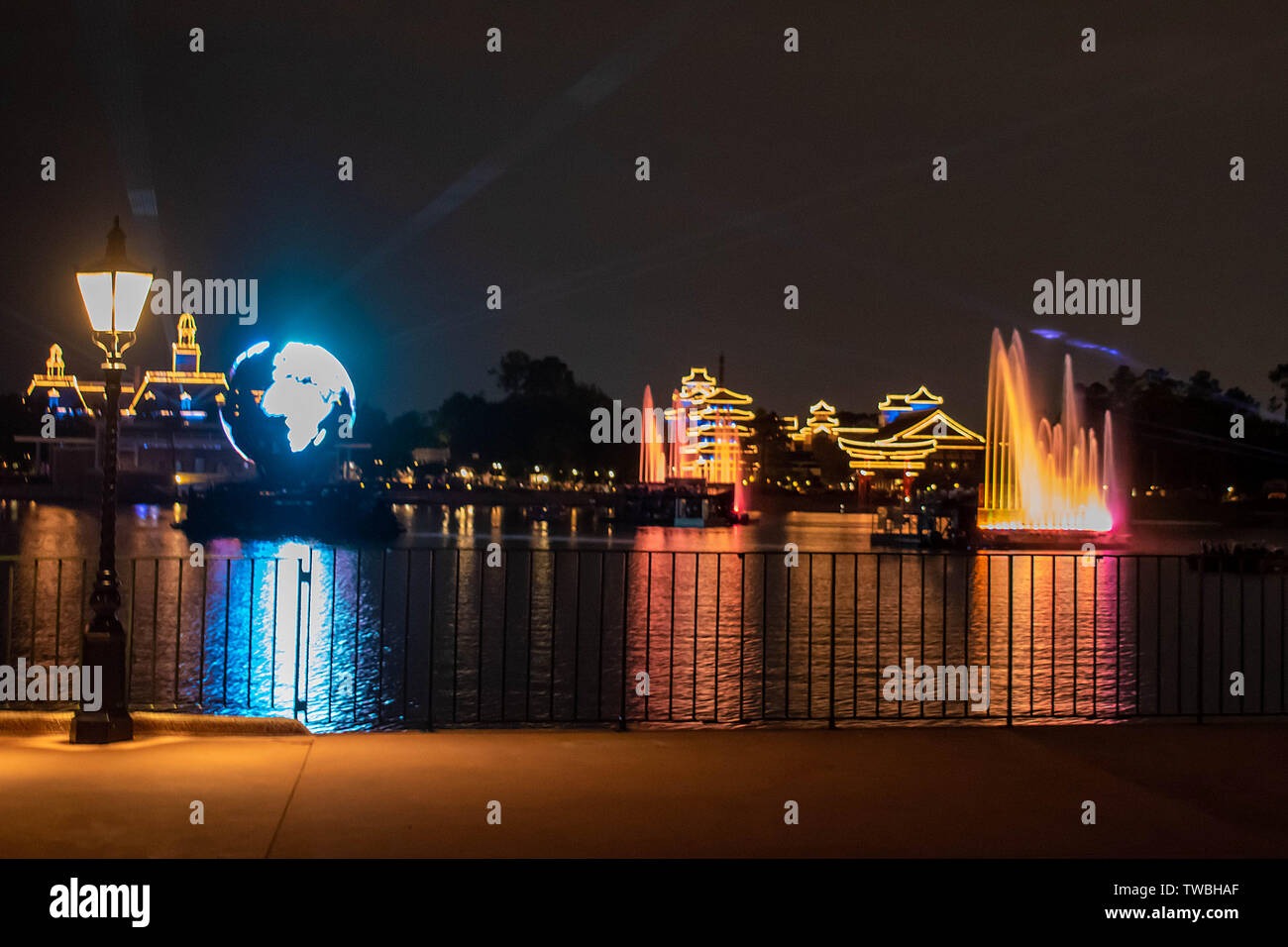 Orlando, Florida. May 28, 2019. Firework on IllumiNations Reflections ...