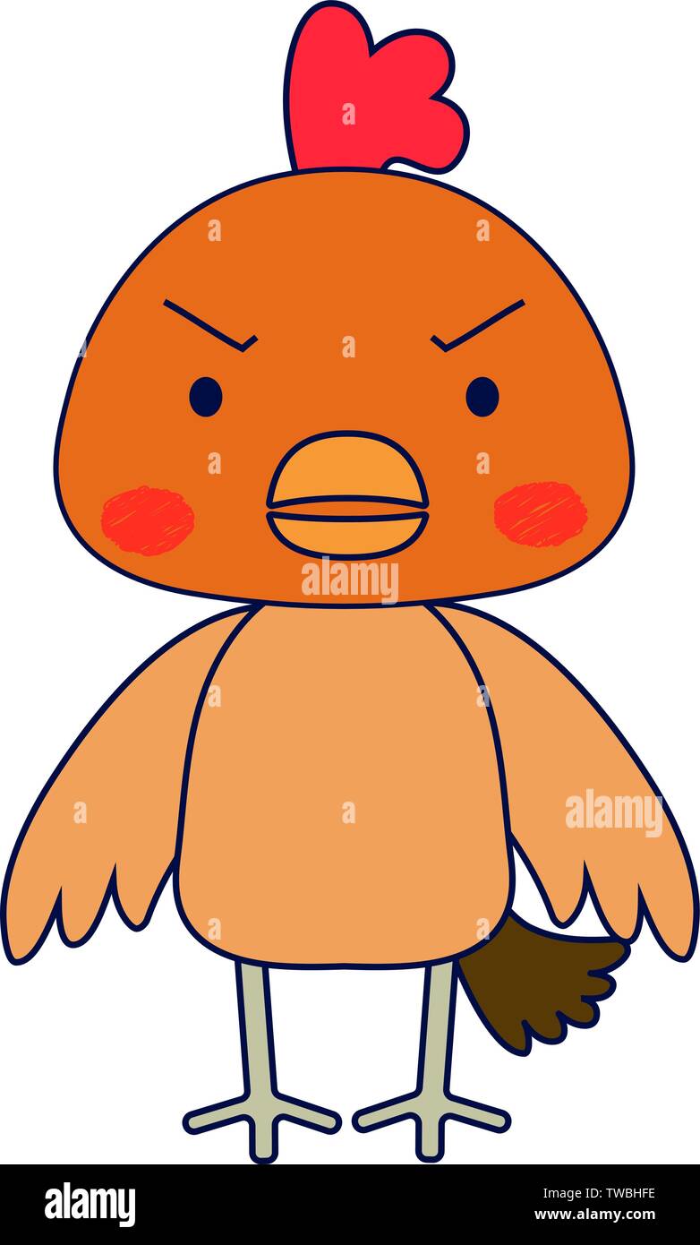 This is an illustration of a Full-length illustration of the cute brown ...