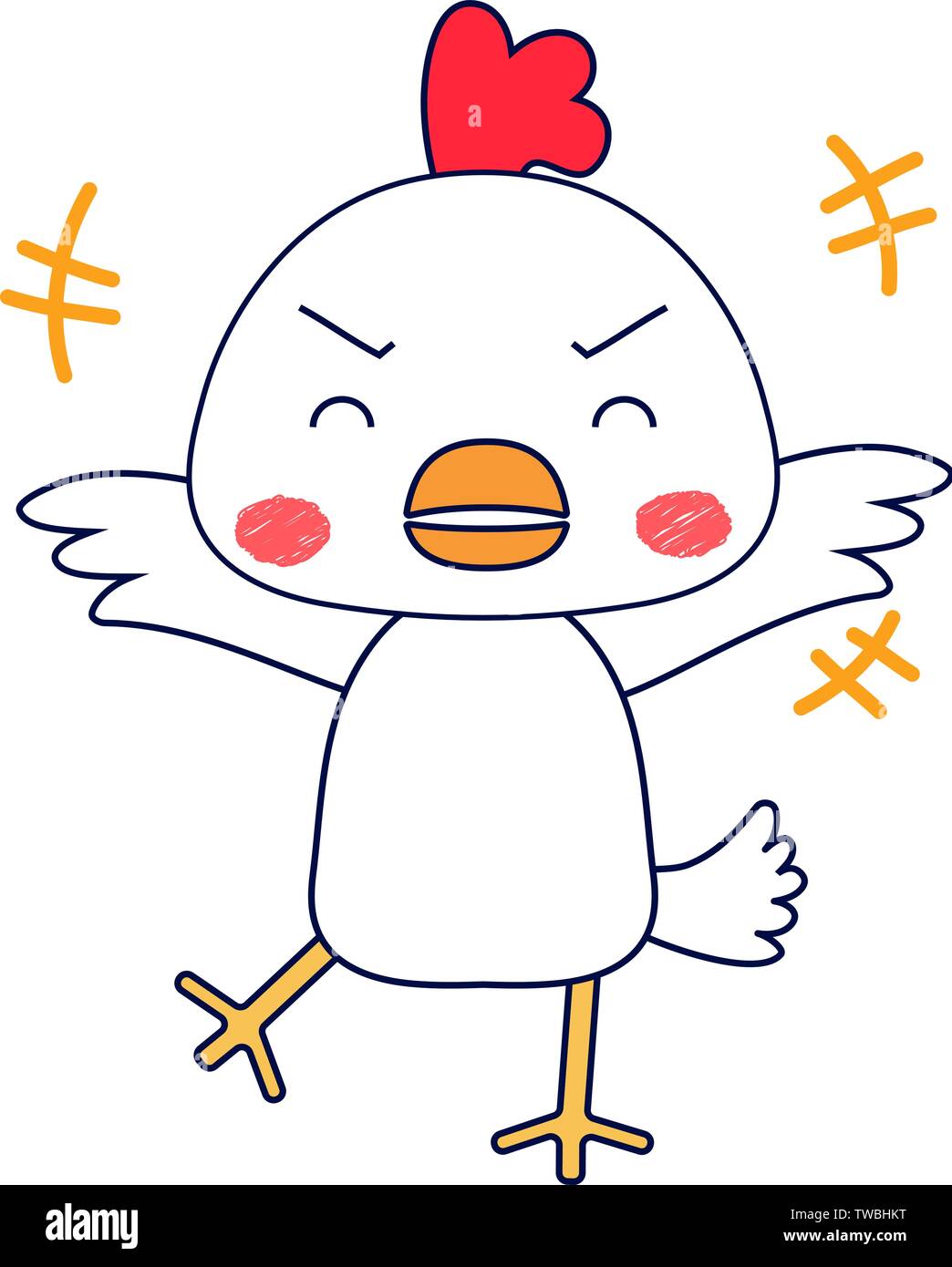 Laughing chicken Stock Vector Images - Alamy