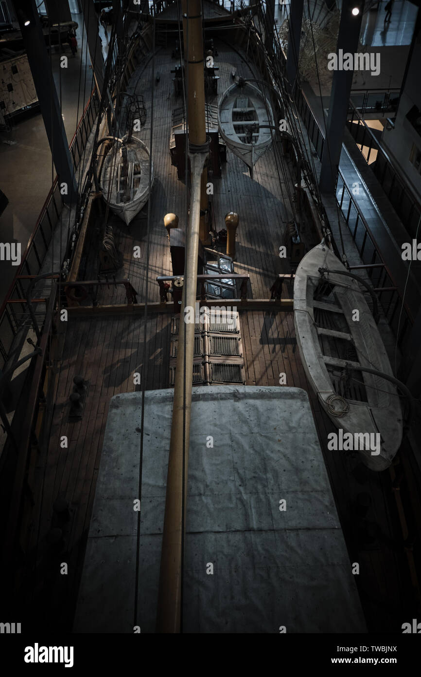 Milan Italy April 2019 - The Ebe training ship exhibited at Museum of ...