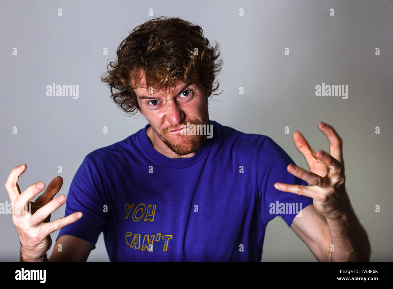 Angry young man hi-res stock photography and images - Alamy