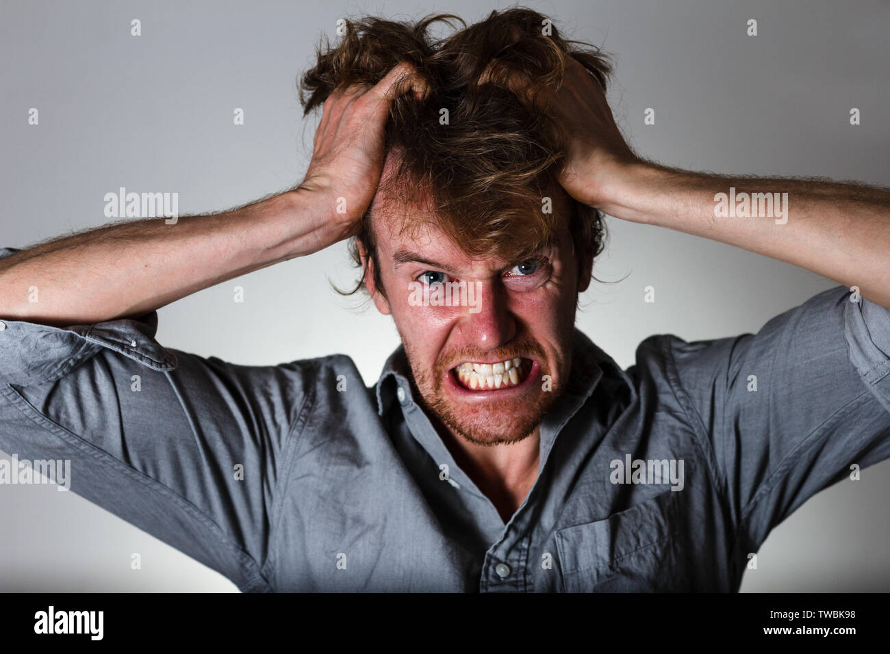 Angry young man hi-res stock photography and images - Alamy