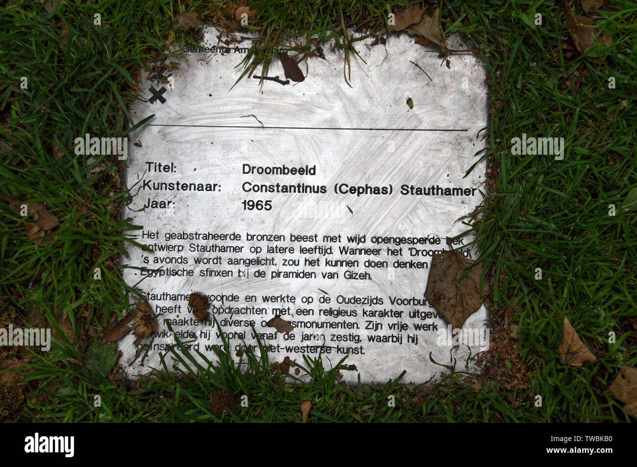 Statue Droombeeld At Amsterdam The Netherlands 2019 Stock Photo - Alamy