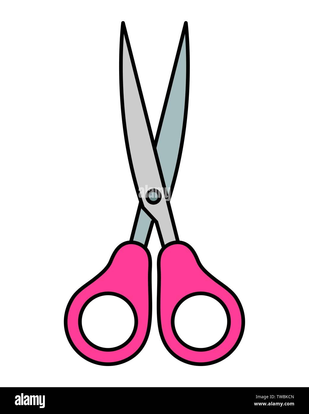 scissors cut school supply icon Stock Vector Image & Art - Alamy