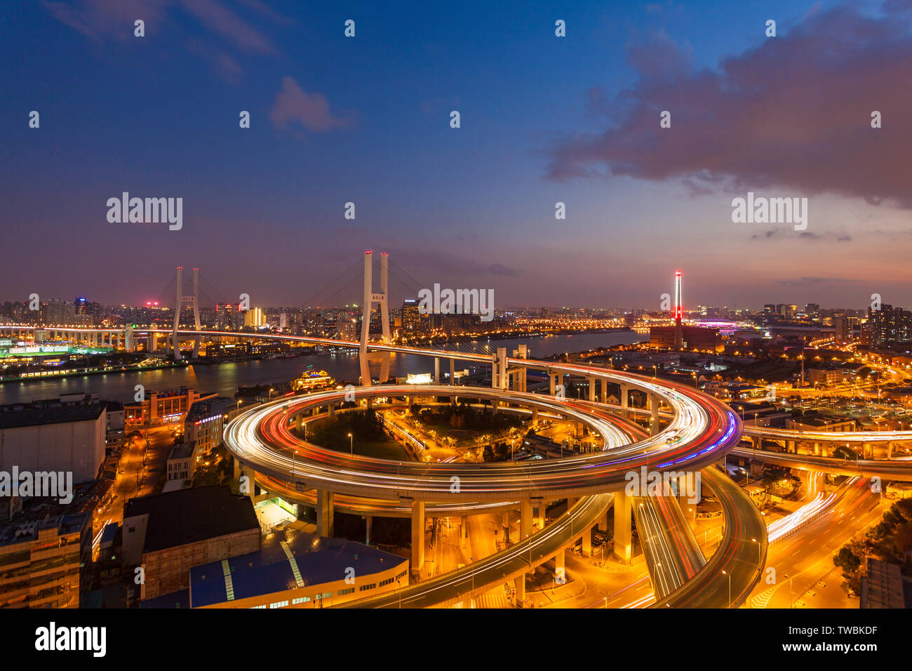 Nanpu bridge interchange hi-res stock photography and images - Alamy