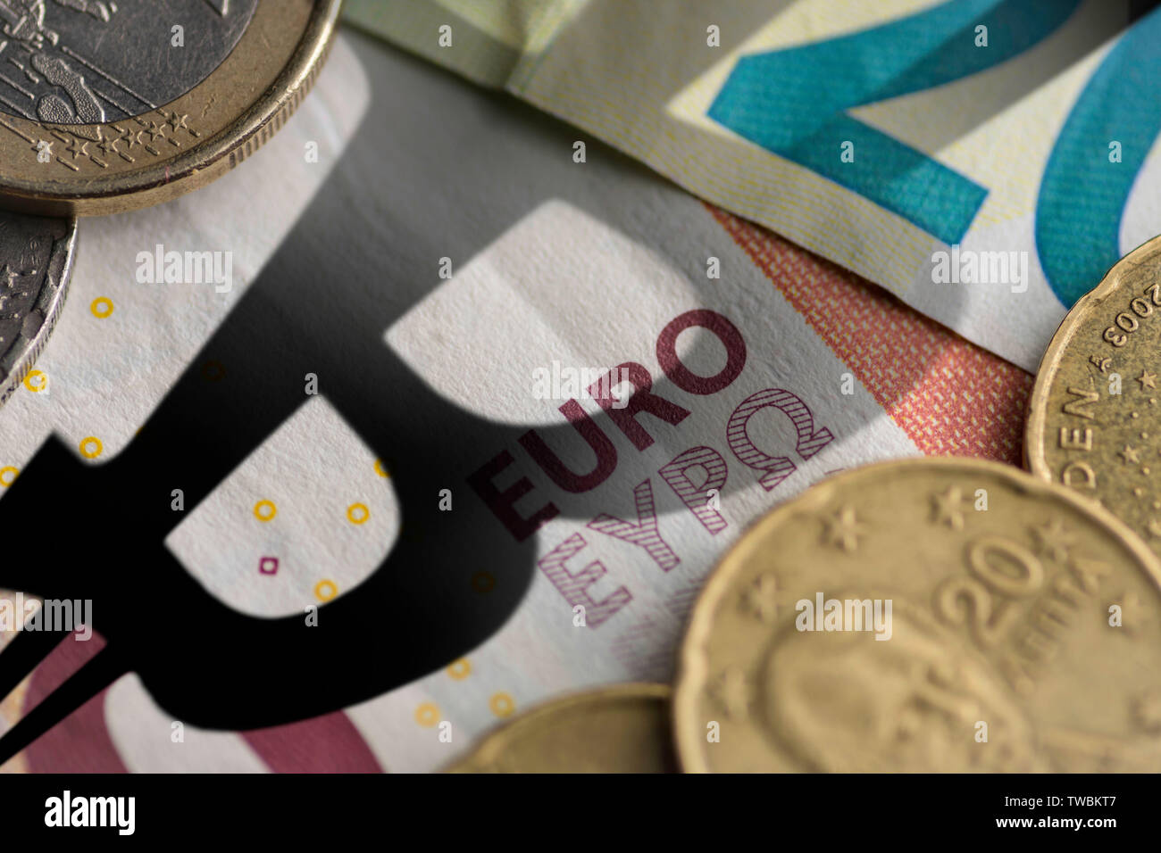 Money euro coins and banknotes background Stock Photo - Alamy