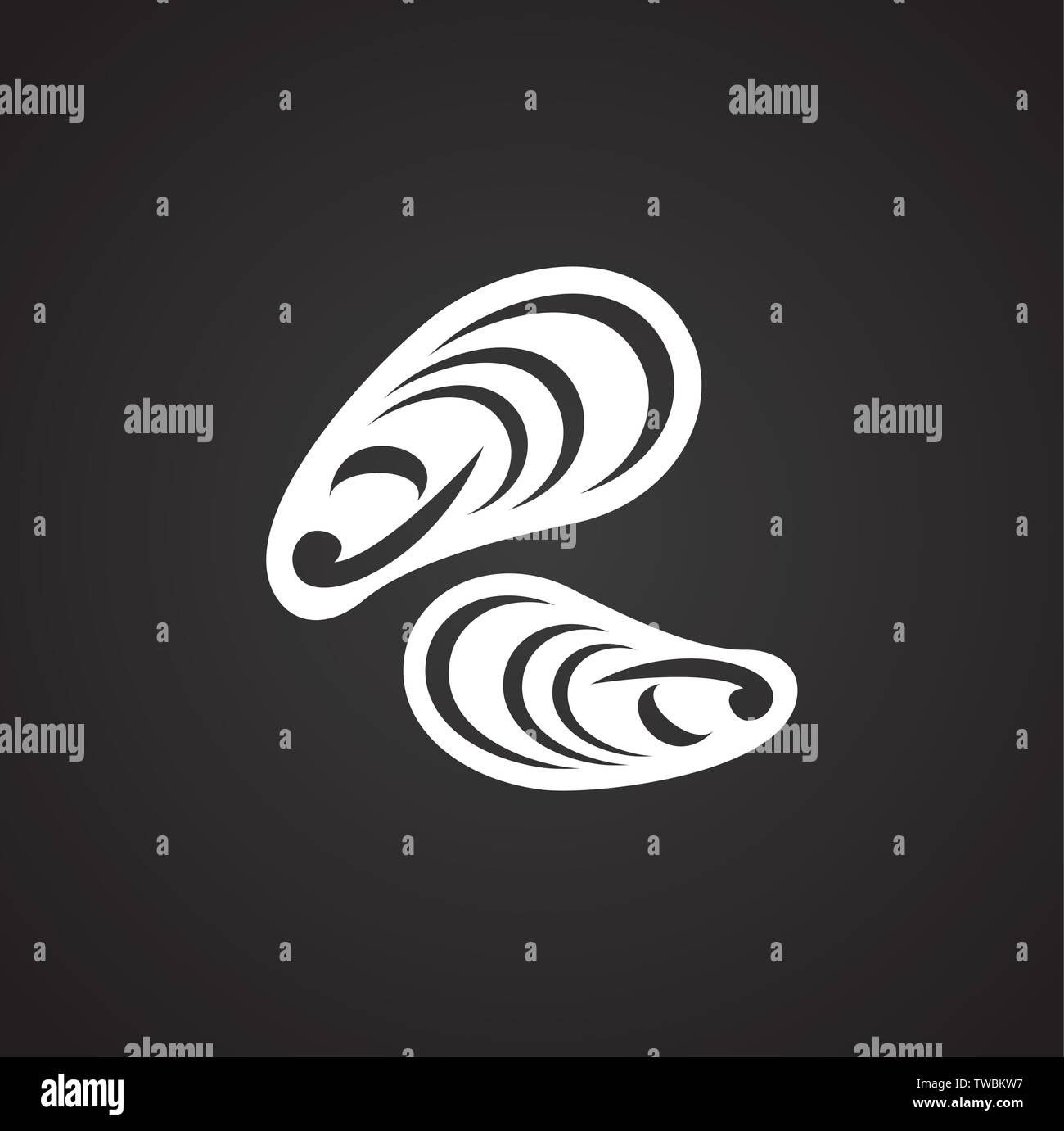 Seafood related icon on background for graphic and web design. Simple ...