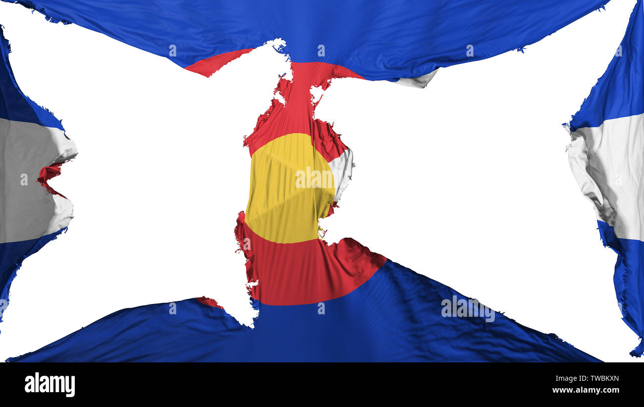 Destroyed Colorado state flag Stock Photo - Alamy