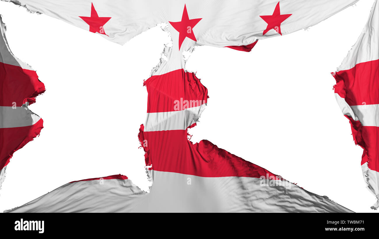 Destroyed Washington DC state flag Stock Photo - Alamy