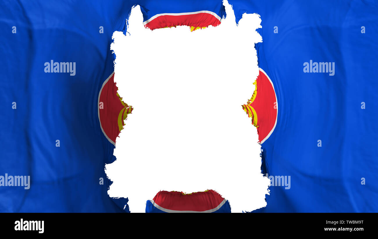 Ripped ASEAN flying flag Stock Photo - Alamy