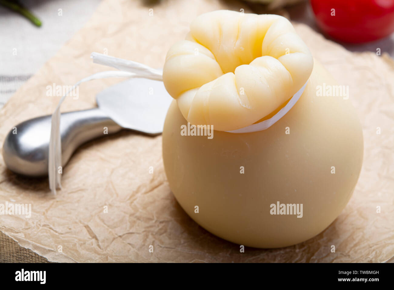 Cheese collection, Italian provolone or provola caciocavallo hard ...