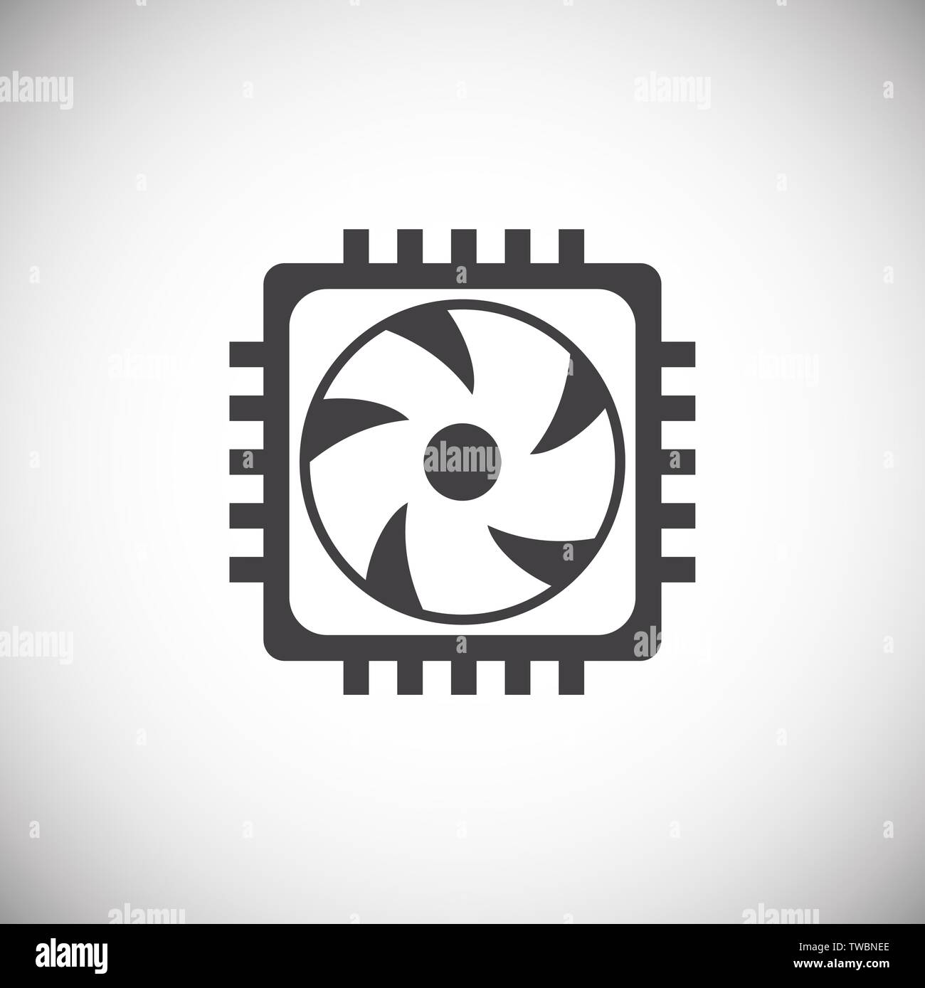 Computer chip related icon on background for graphic and web design ...