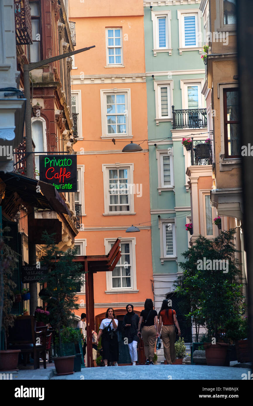 Café culture in the pretty side streets of Istanbul’s Pera district ...