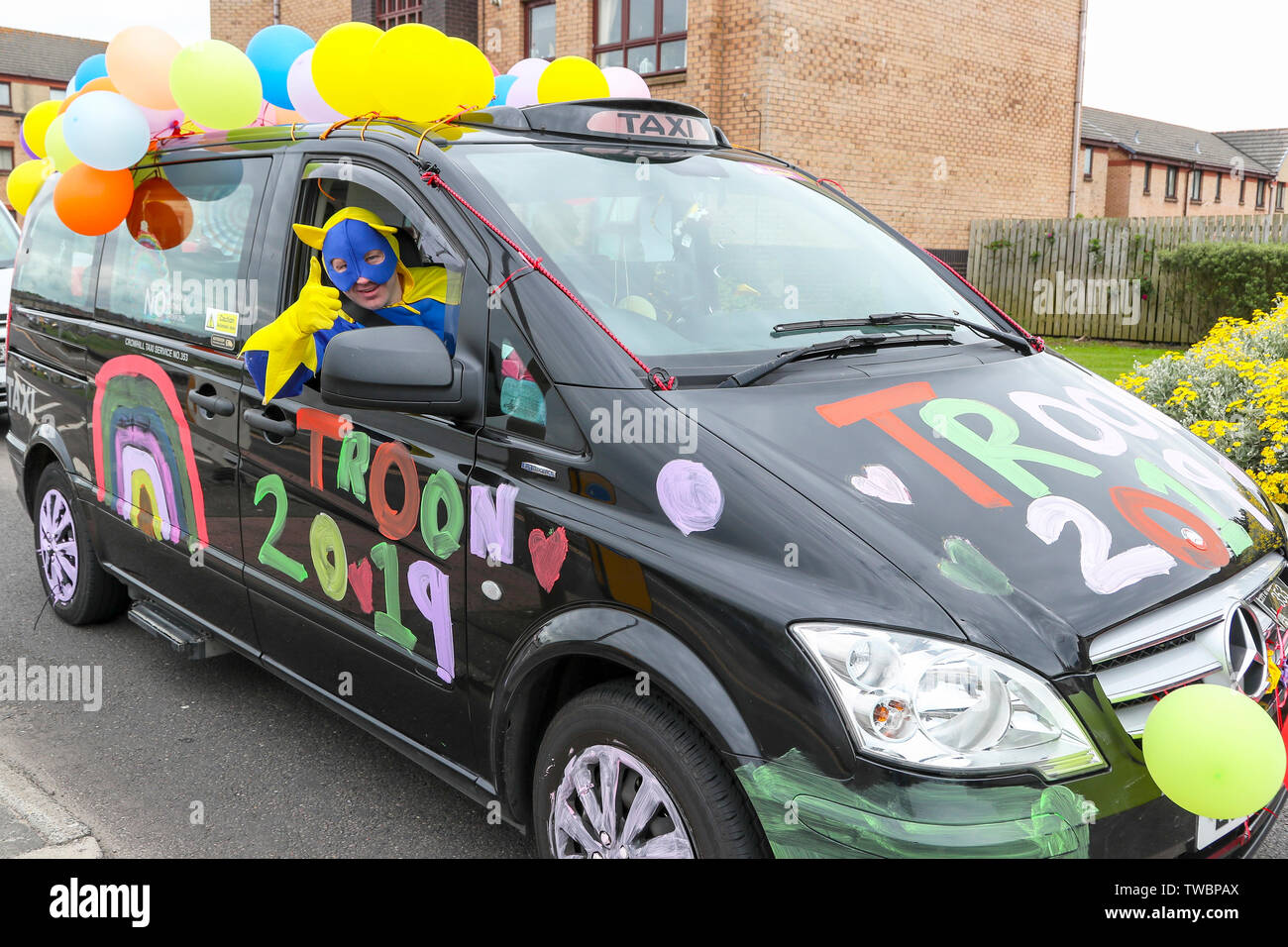 Troon, UK. 19th June, 2019. Since 1945, thousands of Glasgow's taxi ...