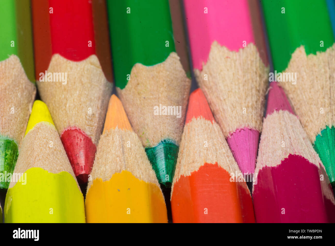 close up of colored pencils Stock Photo - Alamy