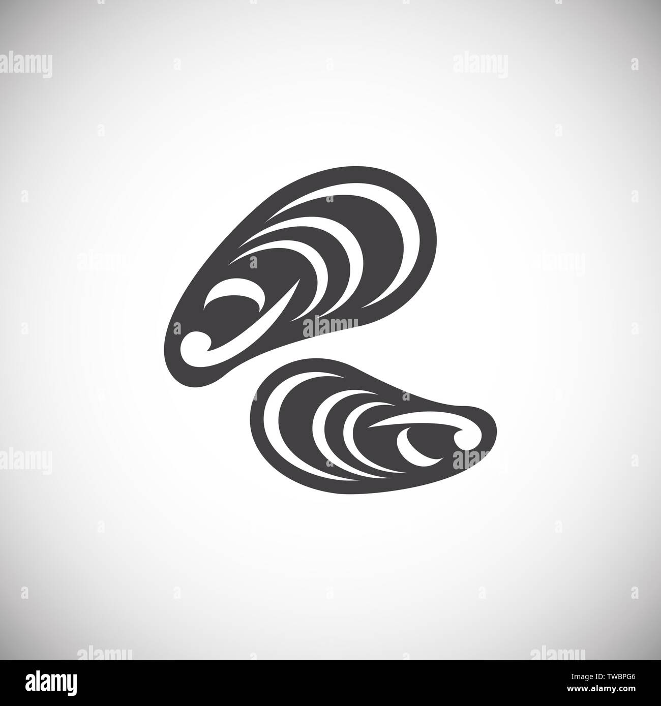 Seafood related icon on background for graphic and web design. Simple ...